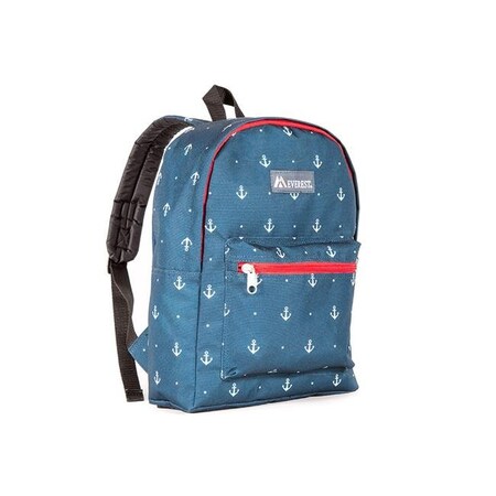 Everest Everest 1045KP-NY ANCHOR Basic Pattern Backpack; Navy Anchor 1045KP-NY ANCHOR | Zoro